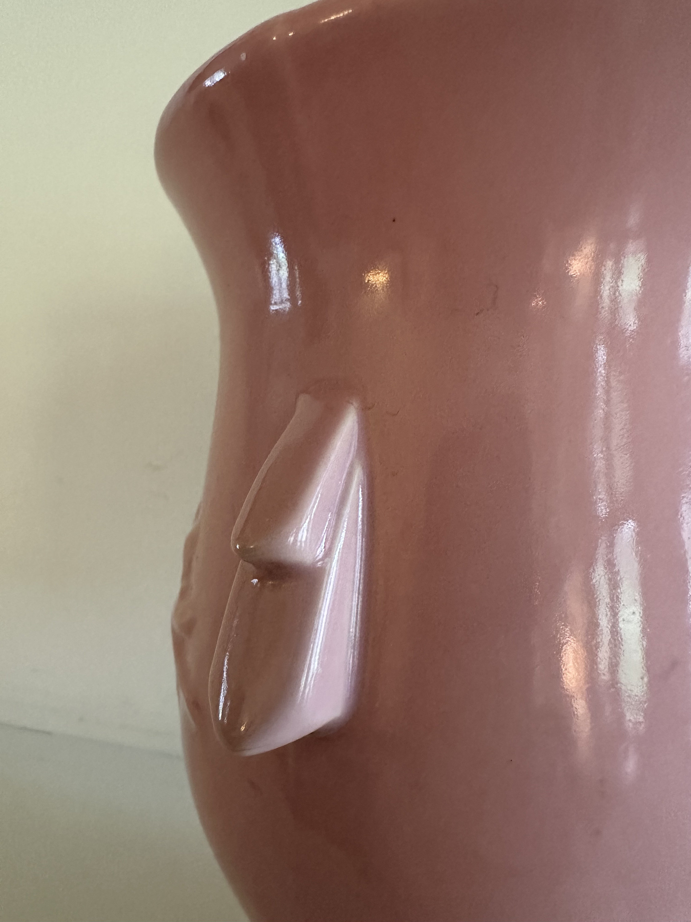 Mccoy Pink Vase With Bird and Berries - Etsy