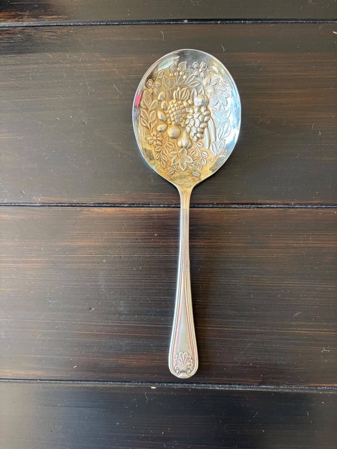 Sheffield Embossed Fruit Serving Spoon - Etsy