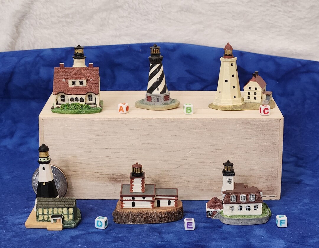Miniature Lenox Lighthouse Thimbles Including Tilamook Rock Sandy Hook ...