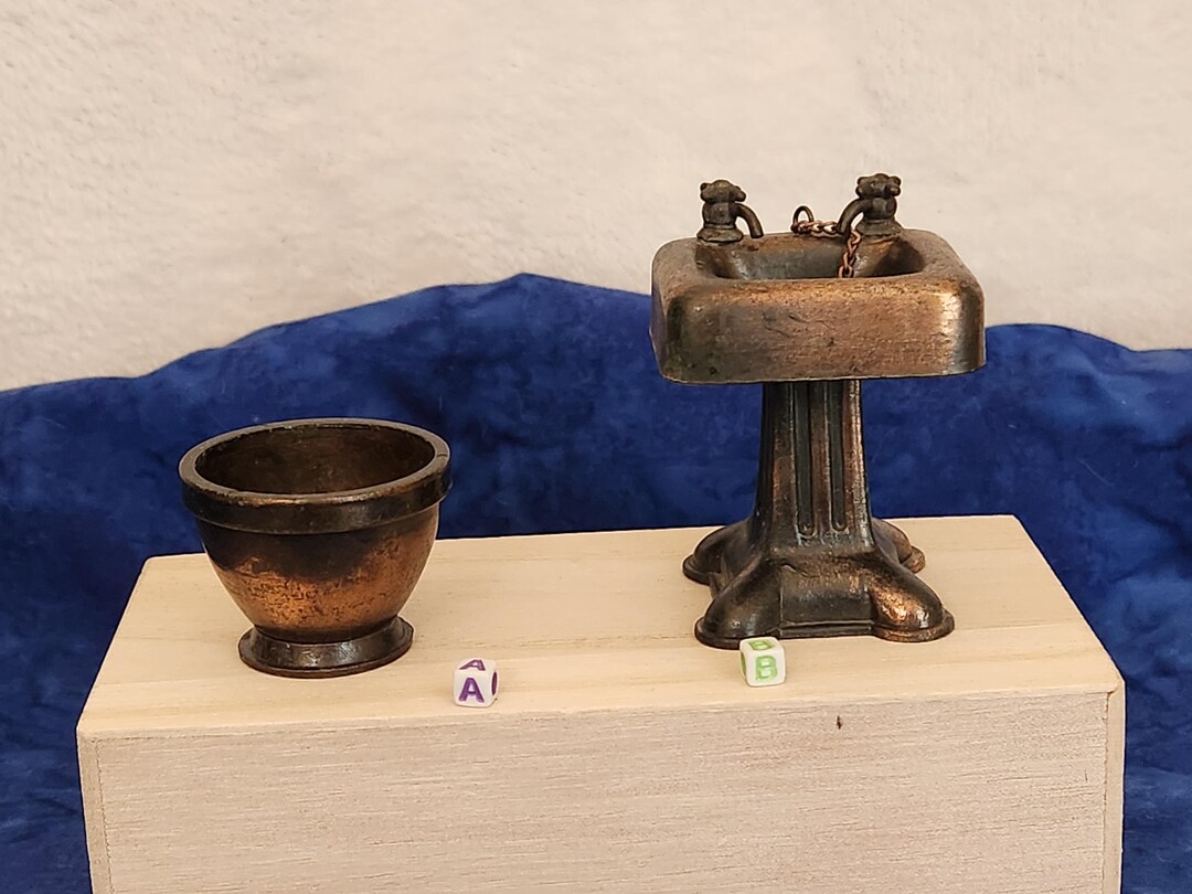 Durham Industries Miniature Die Cast Sink With Stopper or Bowl ...