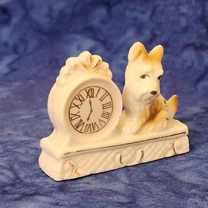 1950s Occupied Japan Dog With Clock 2 Inch Tall, Gift for Antique ...