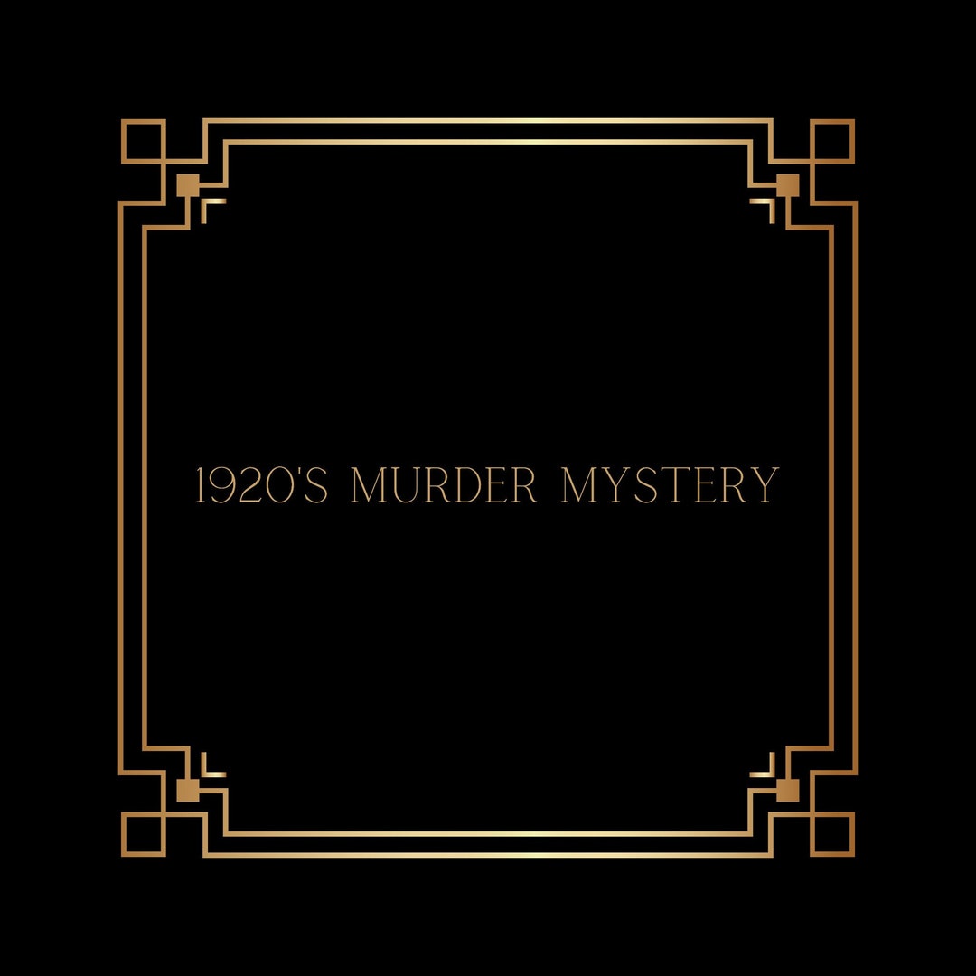1920's Murder Mystery Party Game - Etsy