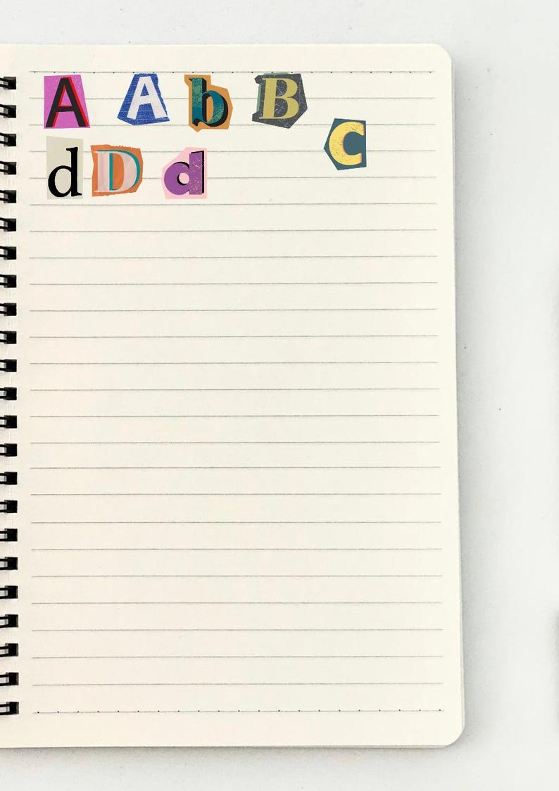 Alphabet Stickers/precut Alphabet Letters From Magazines/printable ...