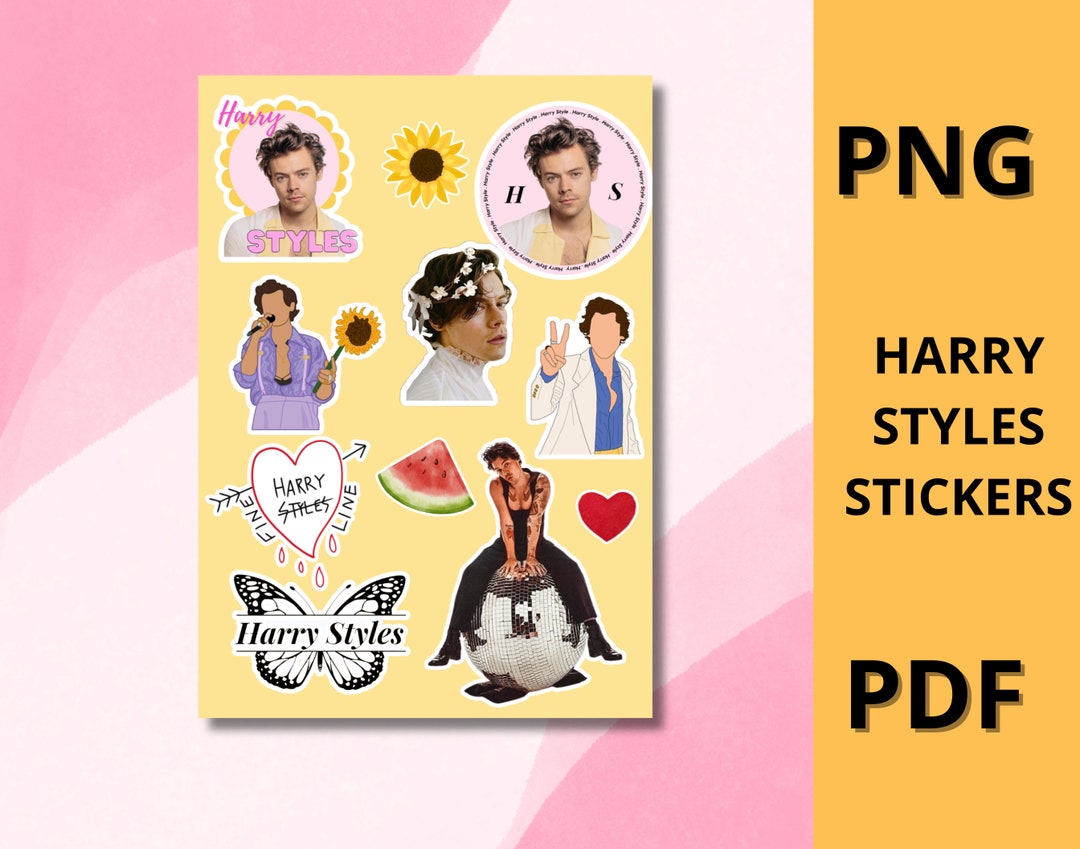 Harry Styles Digital Stickers,printable Harry Styles Sticker, Sticker ...