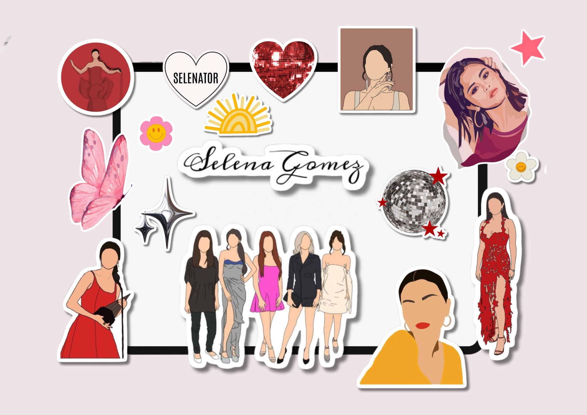 Selena Gomez Stickers/ Selena Gomez Printable Stickers/ Selena Gomez ...