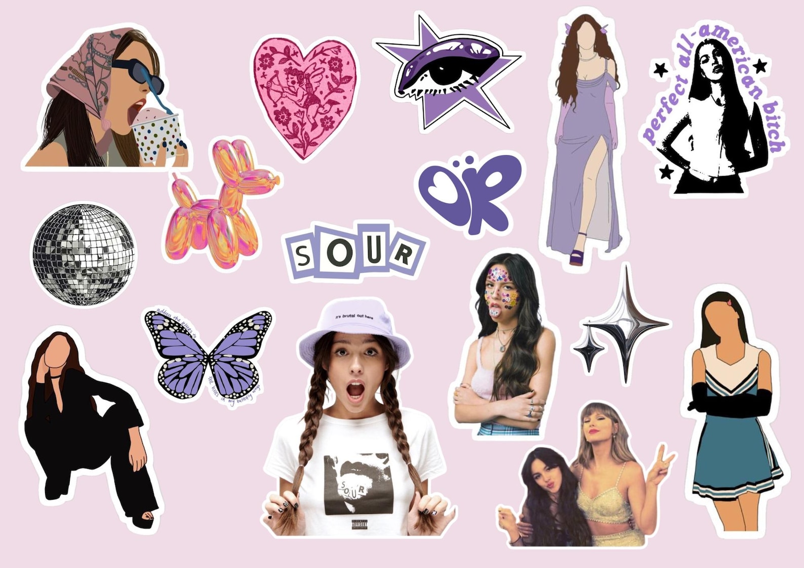 Olivia Rodrigo Digital Stickers, Olivia Rodrigo Sticker Pack ...