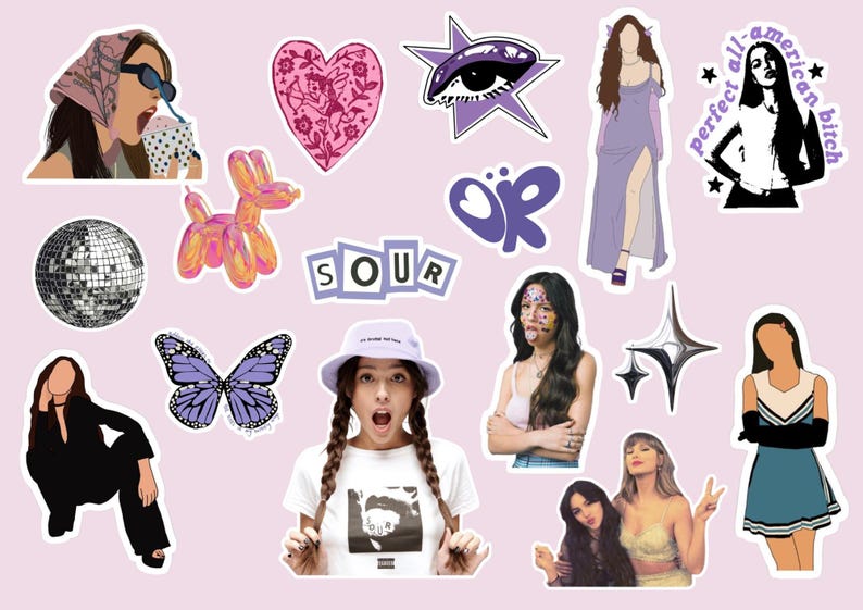 Olivia Rodrigo Digital Stickers, Olivia Rodrigo Sticker Pack ...