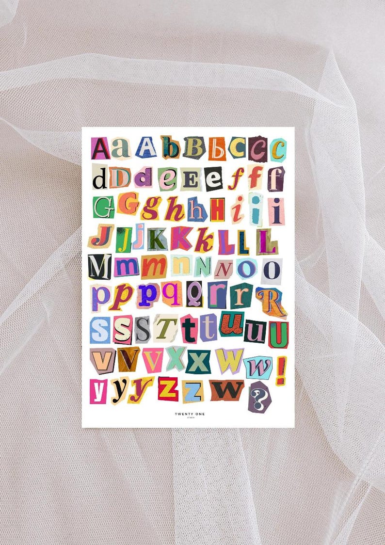 Alphabet Stickers/precut Alphabet Letters From Magazines/printable ...