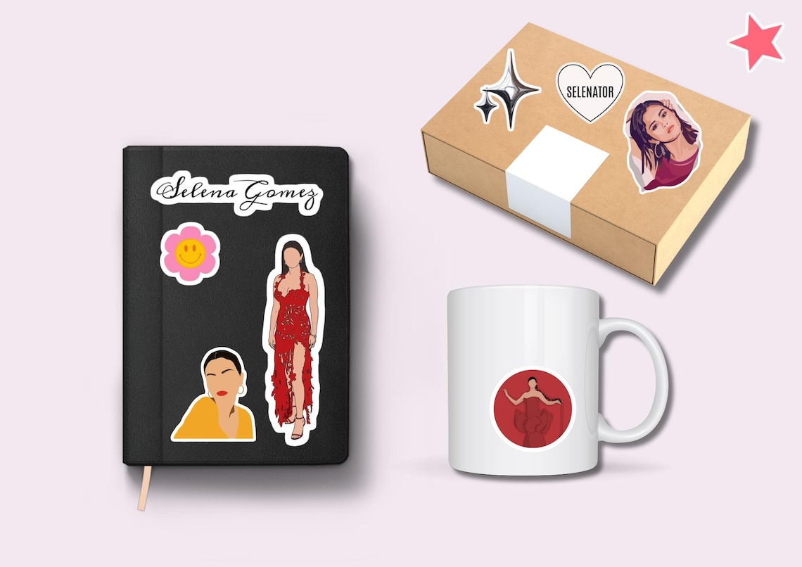 Selena Gomez Stickers/ Selena Gomez Printable Stickers/ Selena Gomez ...
