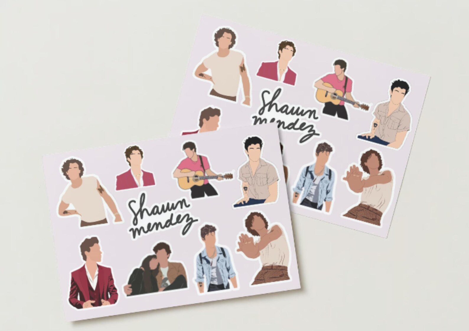 Printable Shawn Mendez Stickers, Shawn Mendez Sticker Pack in Pdf ,png ...