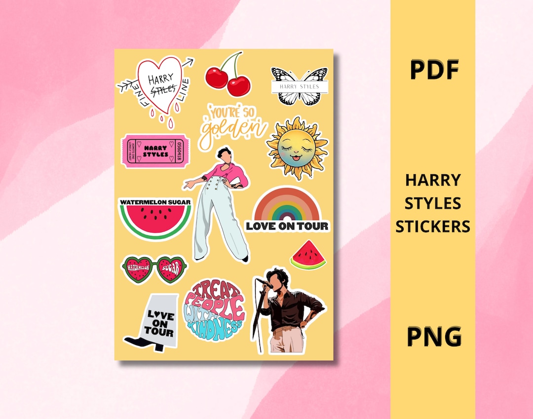 Harry Styles Stickers/ Harry Styles Printable Stickers, Harry Styles ...