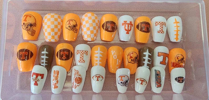 Press on Nails, University of Tennessee Press on Nails, UT, Tennessee ...