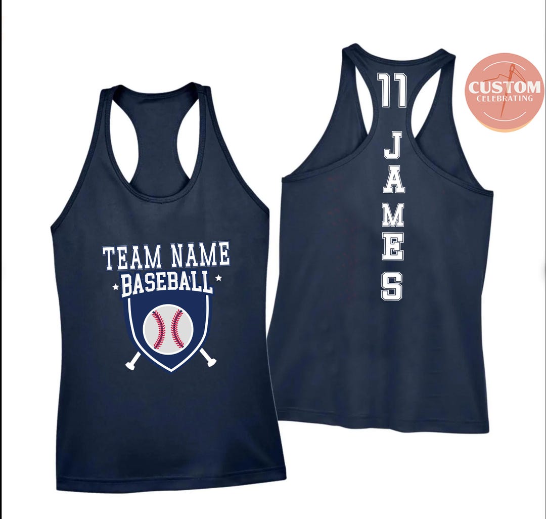 Personalized Baseball Tank Top: Custom Team Name Softball Shirts - Etsy