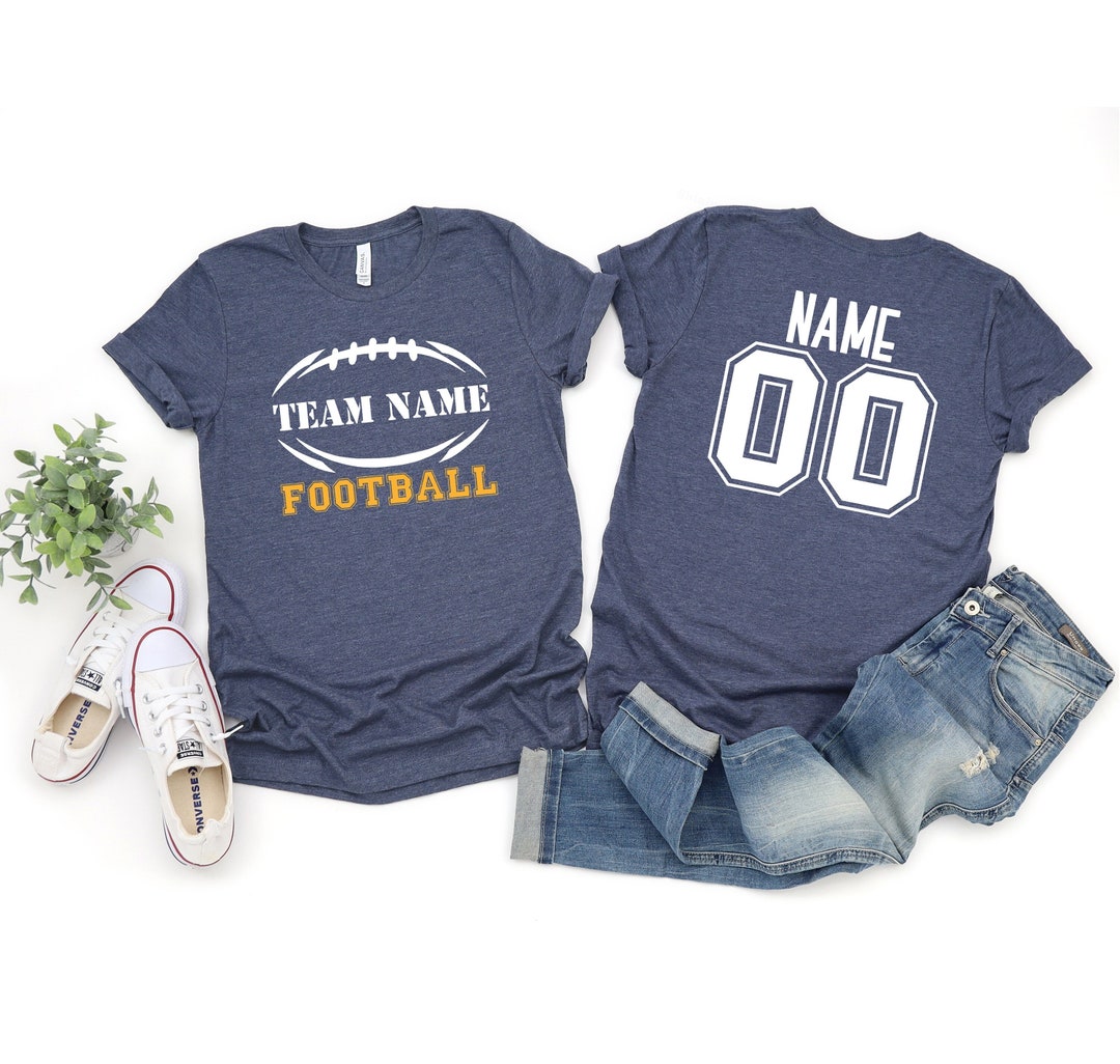 Custom Football T-shirt: Personalized Player Name & Number, Game Day ...