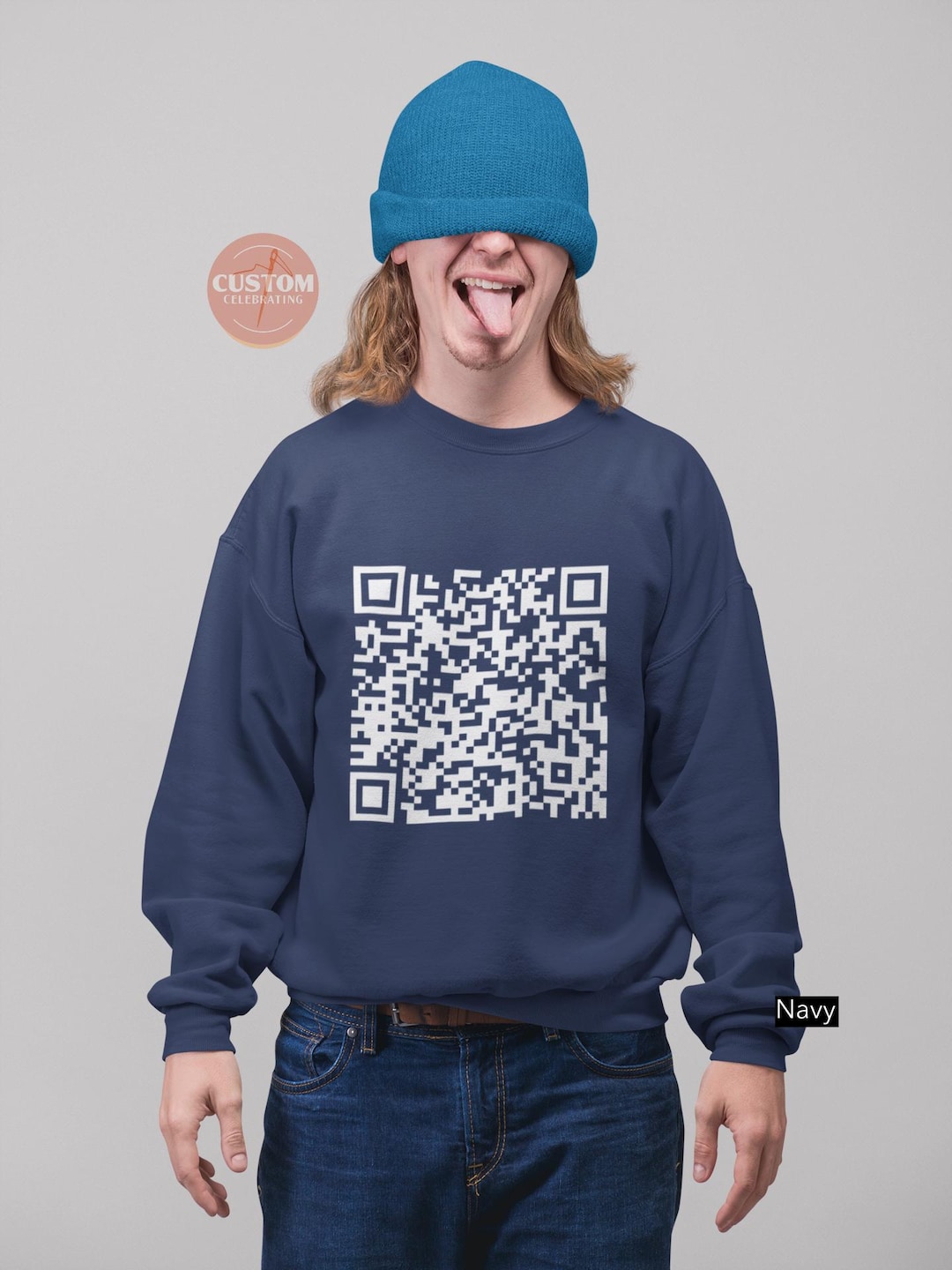 Fck You QR Code Sweatshirts Hoodie, Custom Funny QR Code Hoodie ...