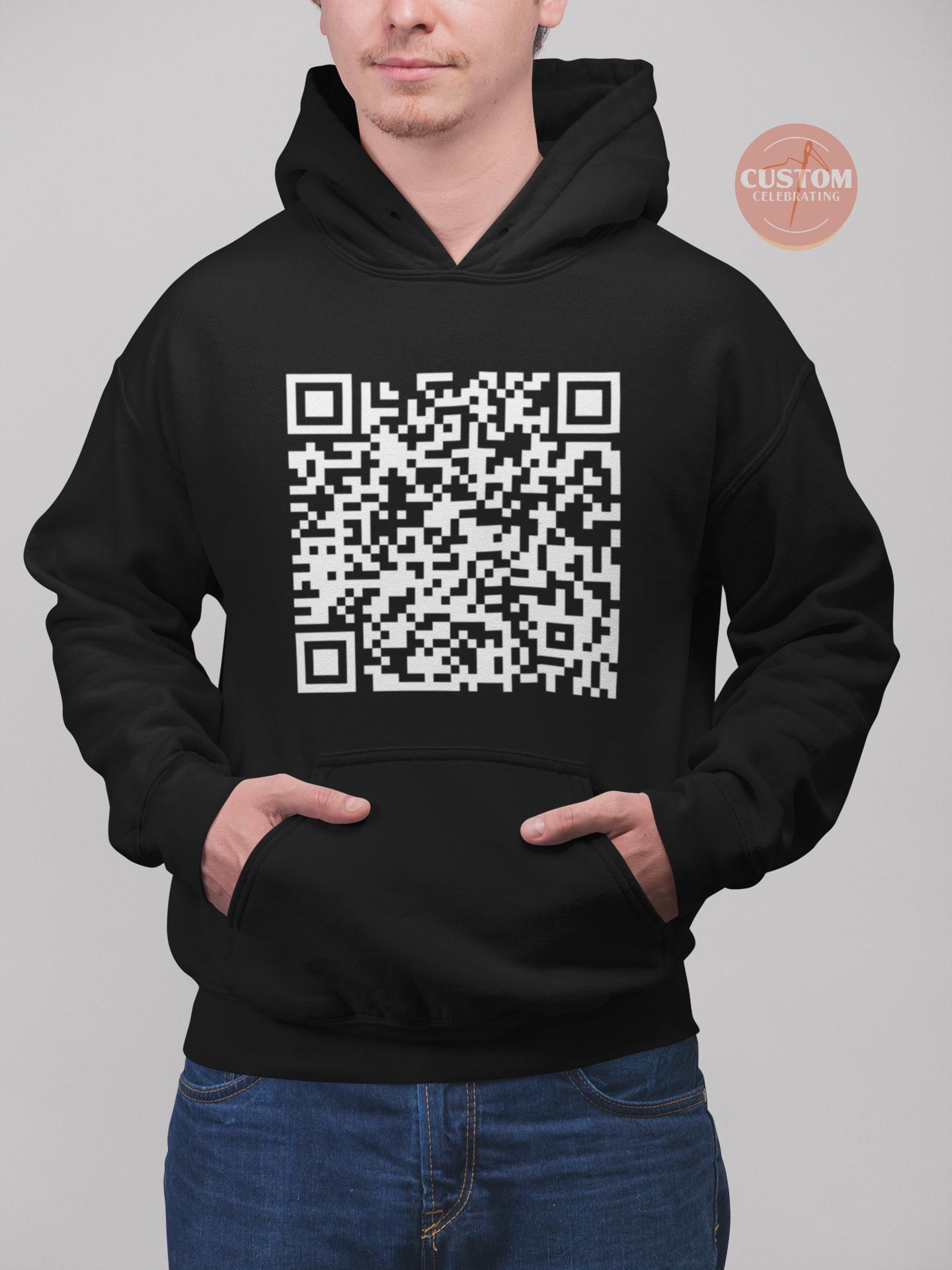 Fck You QR Code Sweatshirts Hoodie, Custom Funny QR Code Hoodie ...