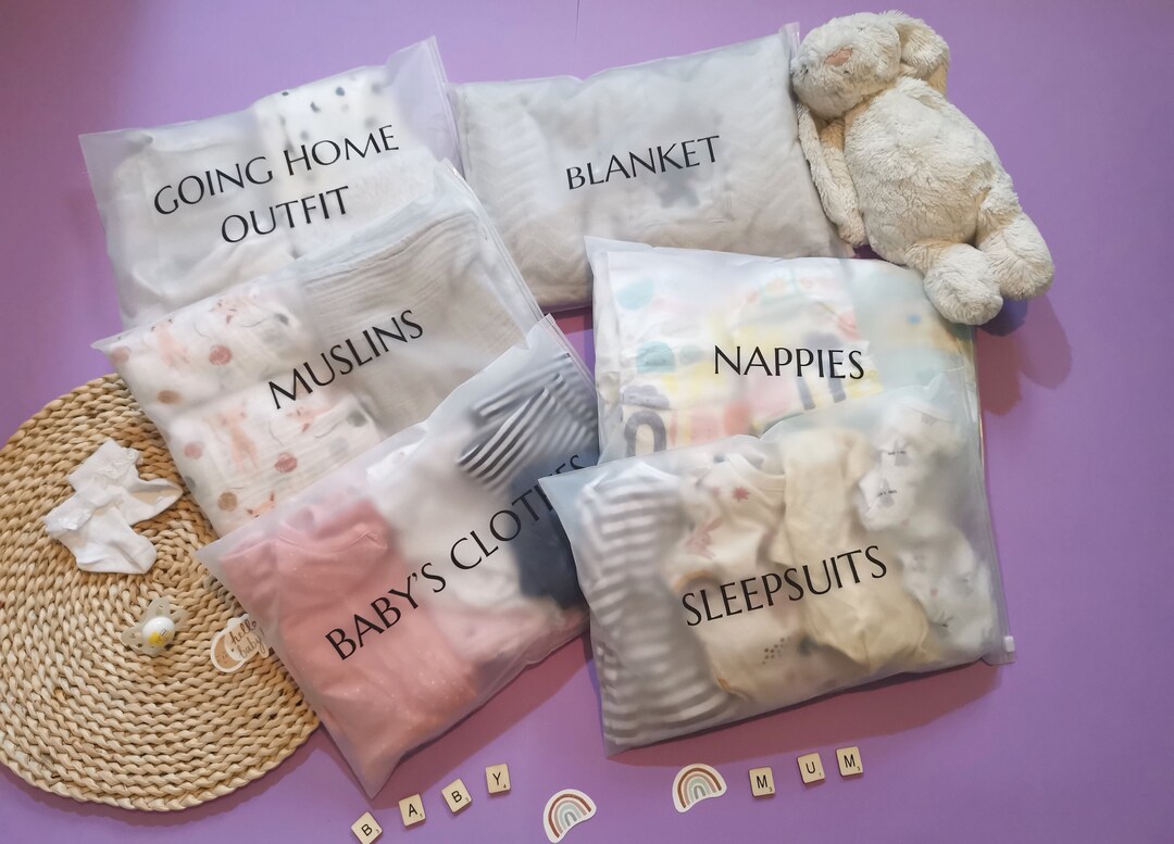 Maternity Bag Organiser Pouches 20 X Baby Hospital Zip Lock Reusable ...