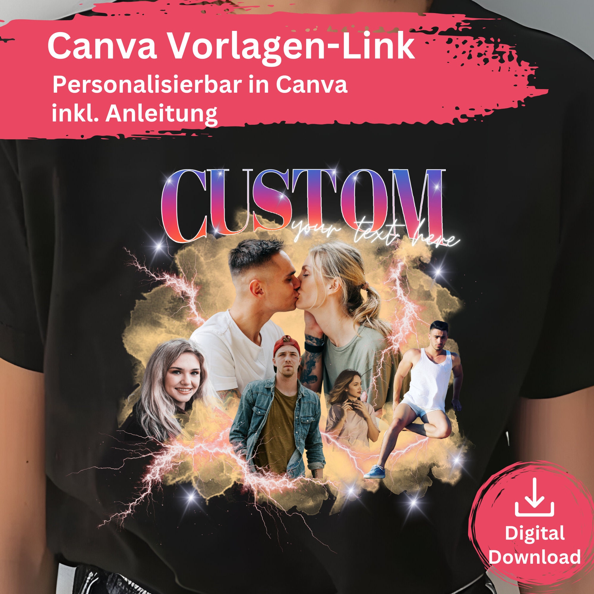 Bootleg Design Canva Template With Instructions | Trendy Bootleg Design ...