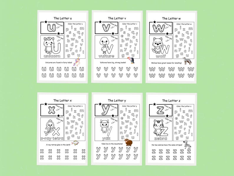 Alphabet Tracing & Coloring Pages Fun Printable Worksheets for Letter ...