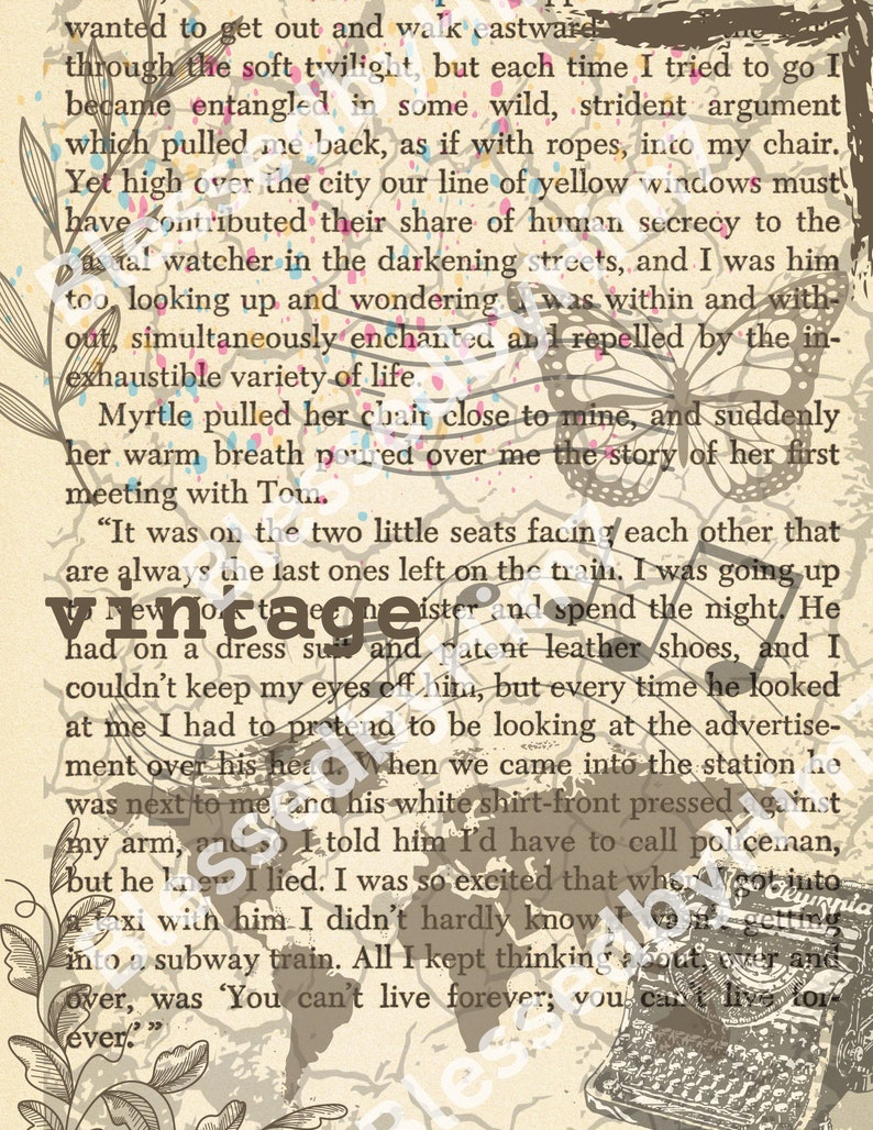 Vintage Style Digital Download Book Pages Print From Home Junk Journal ...