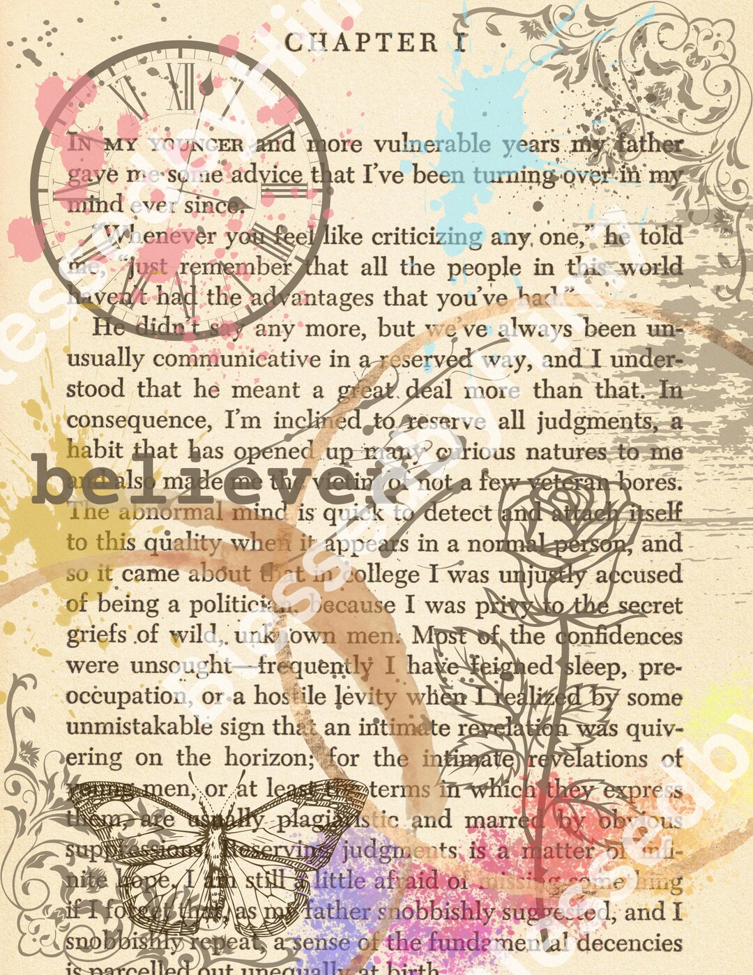 Vintage Style Digital Download Book Pages Print From Home Junk Journal ...