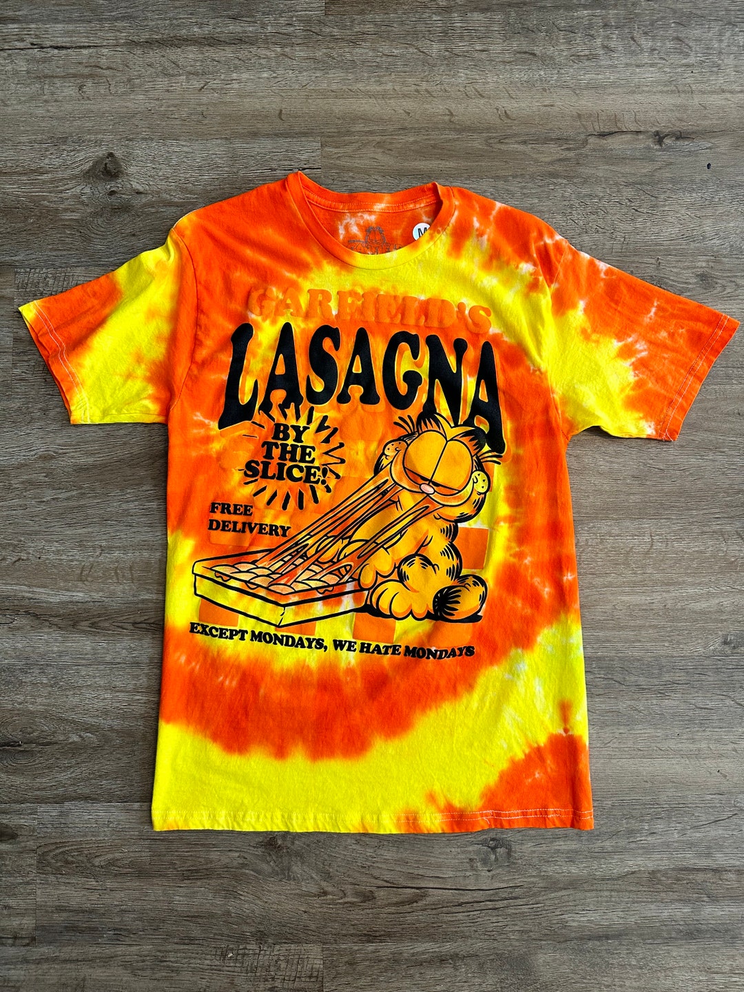 Custom Made to Order Handmade Hand Dyed Tie Dye Men’s Garfield Tshirt ...