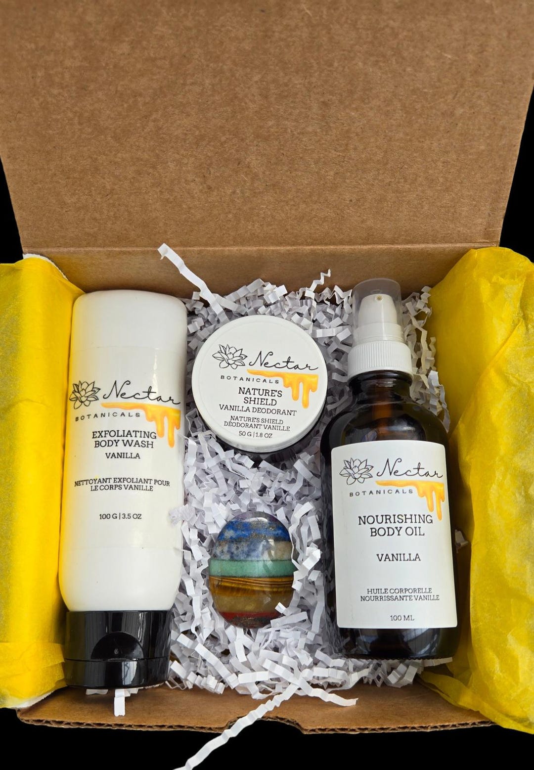 Vanilla Scented Gift Box, Foaming Sugar Scrub Body Wash, Natural ...