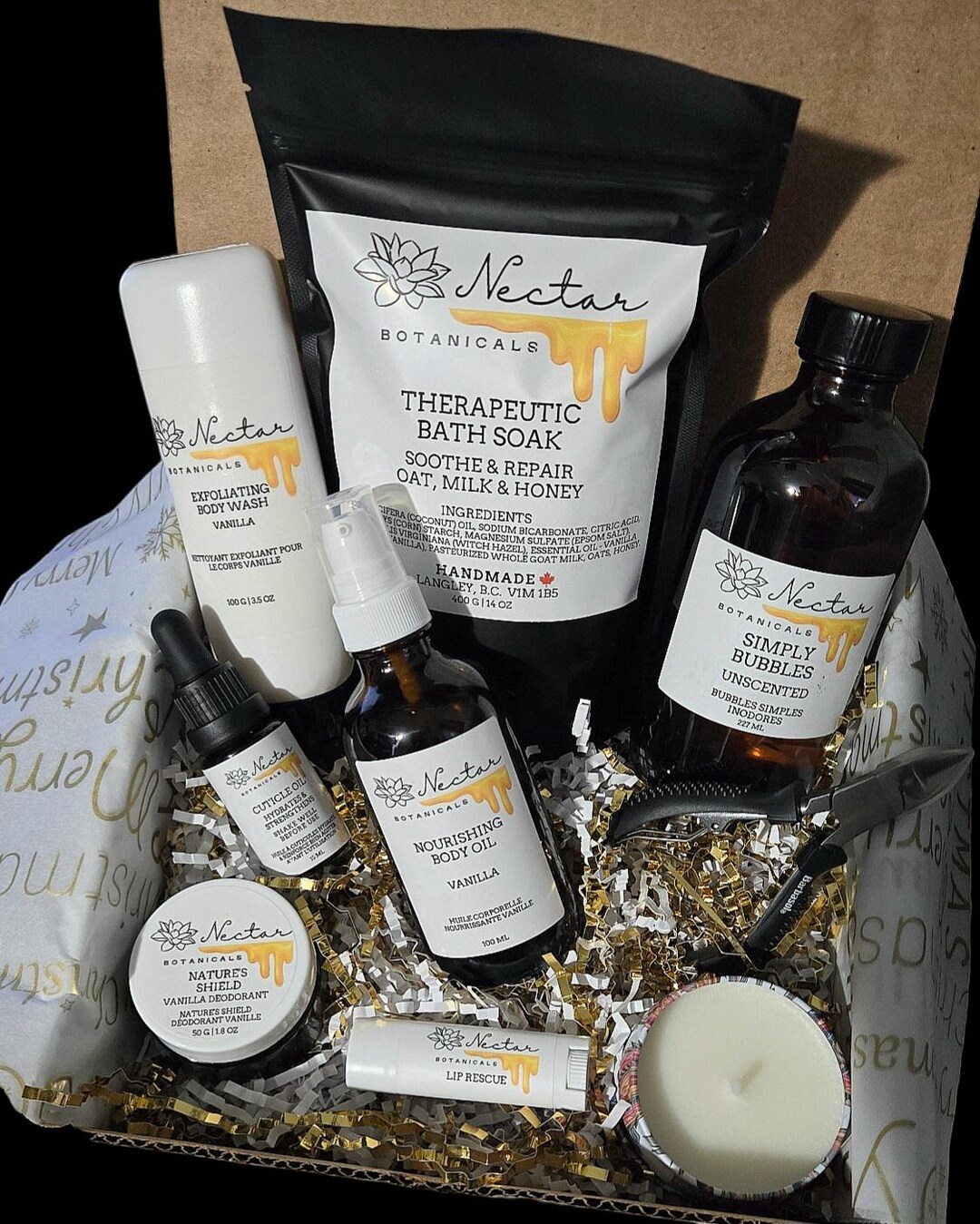 Vanilla Pamper Me Box, Self Care Gift, Relaxation Present, Honey Bath ...