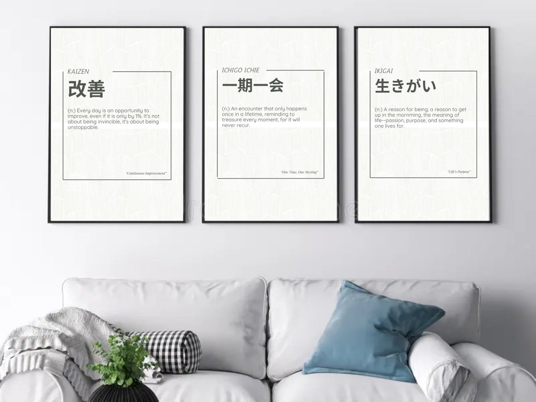 Japanese Wall Art Set of 8 Prints, Japanese Philosophies, Japanese ...