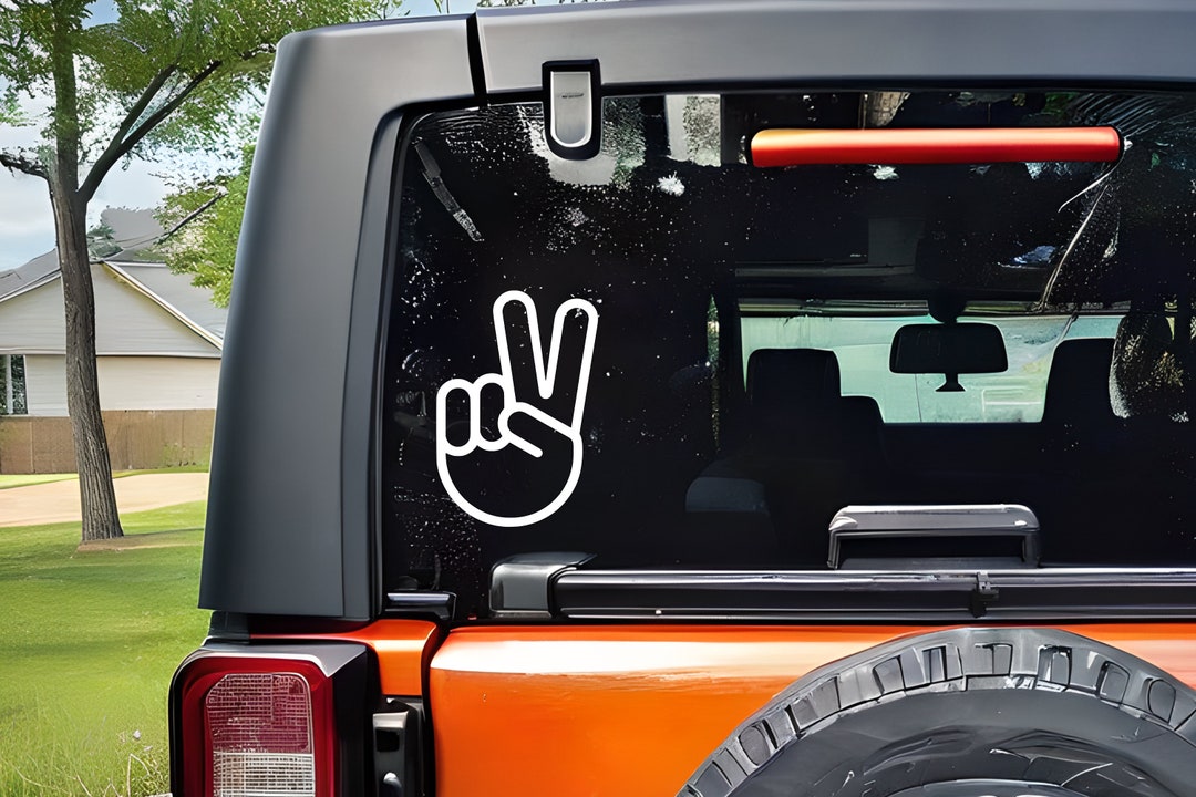 Peace Sign Fingers Wave Peace Fingers Custom Sticker Decal Custom ...