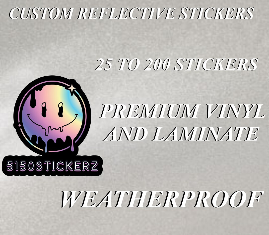 Custom Reflective Vinyl Stickers / Die Cut Stickers / Logo Stickers - Etsy
