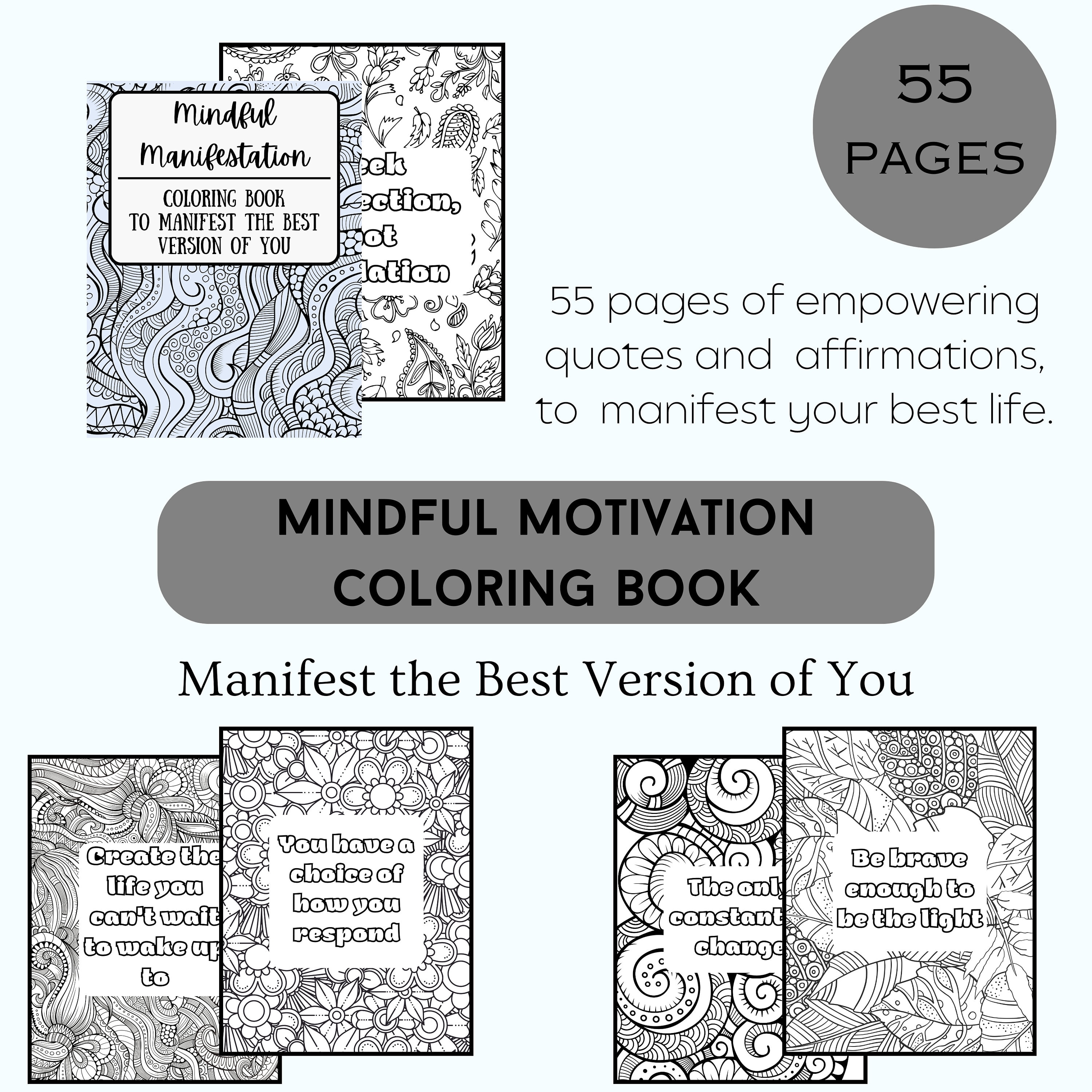 Mindful Manifestation Coloring Book - Etsy