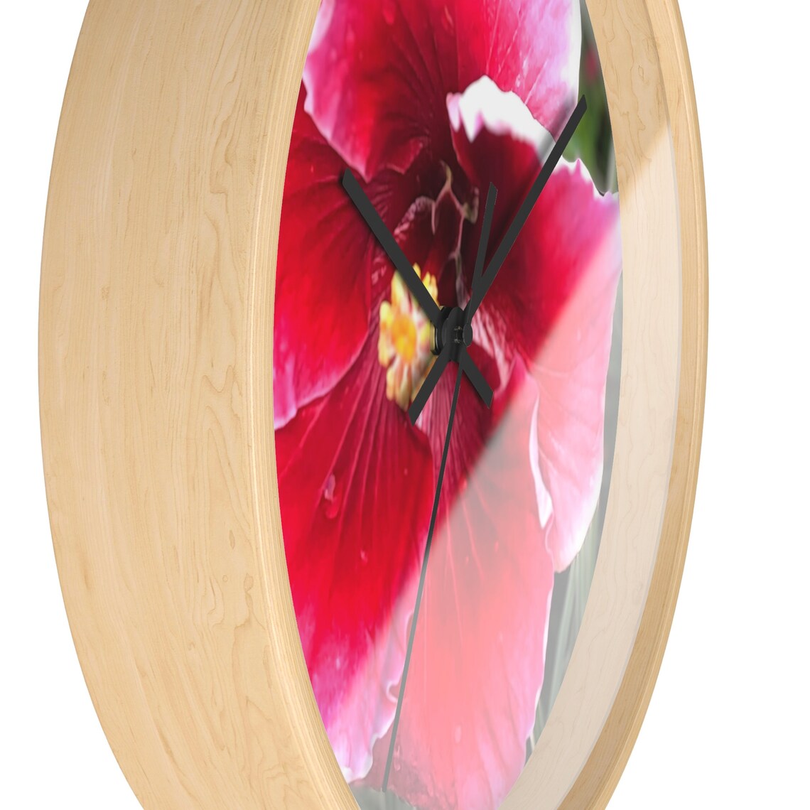 Stunning Pink Flower Wall Clock Decor Hibiscus Clock Accent - Etsy