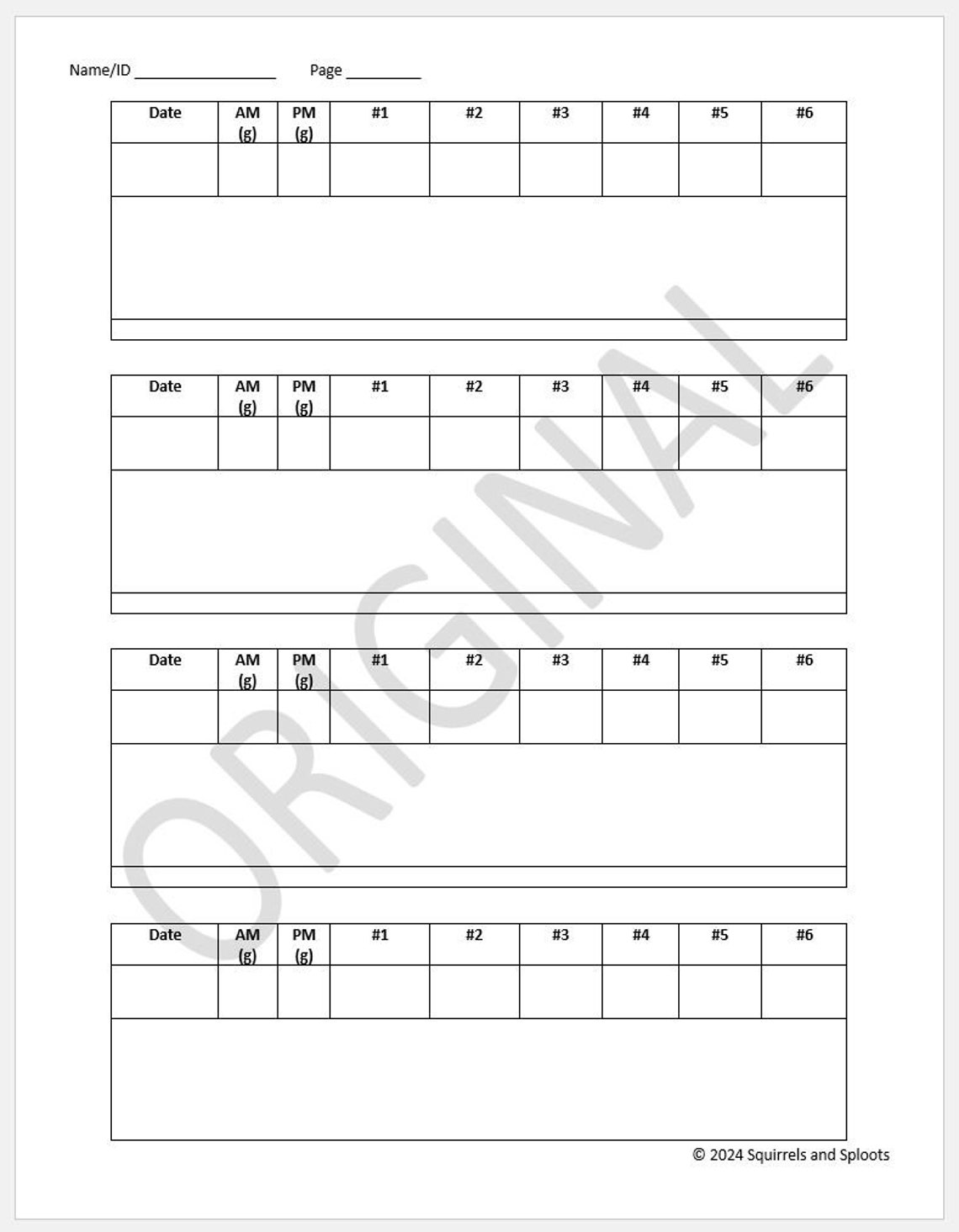 Wildlife Rehab Intake Form: Squirrel & Animal Care Record (templates ...