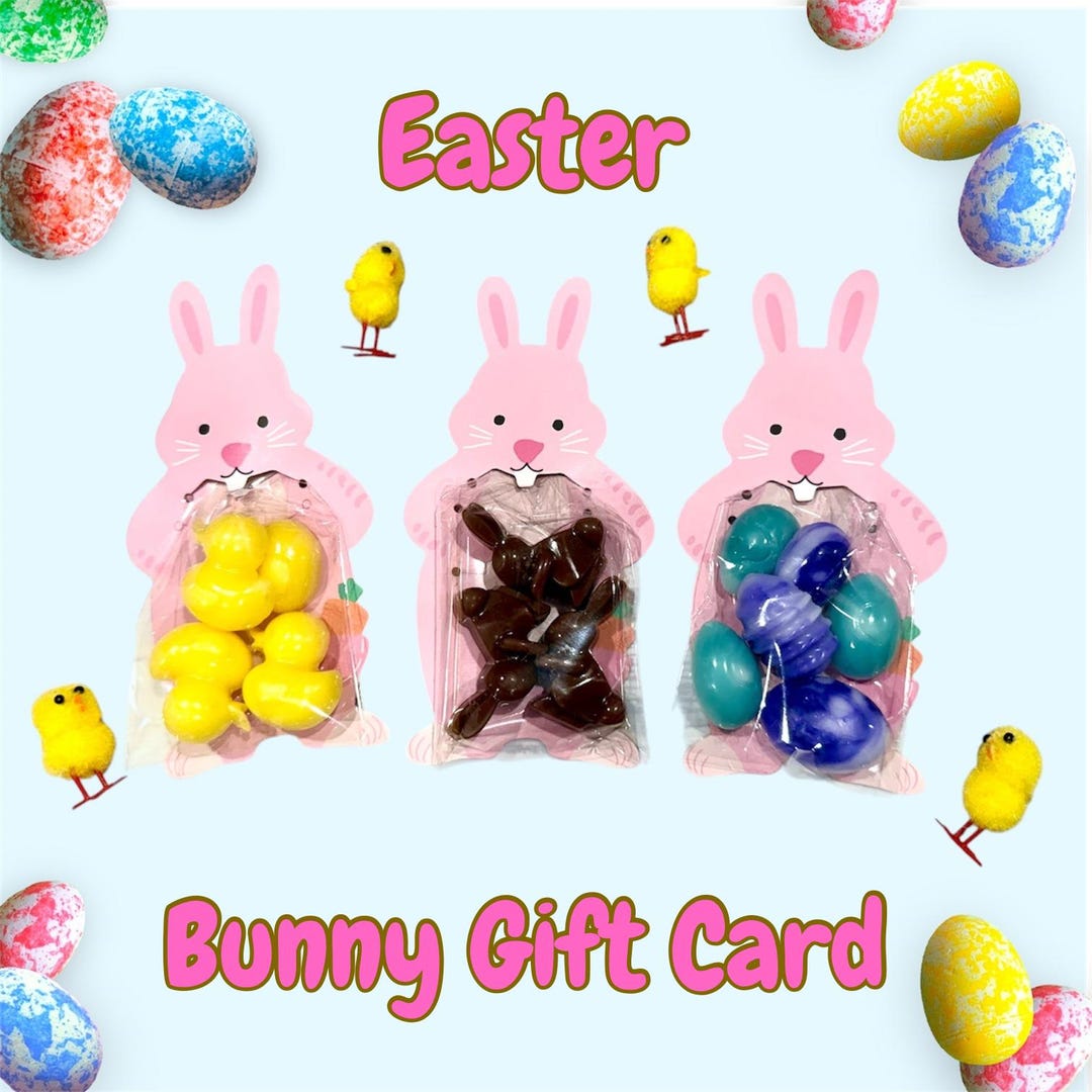 Easter Bunny Gift Card With Sweet Wax Melt Charms + FREE Sample and ...
