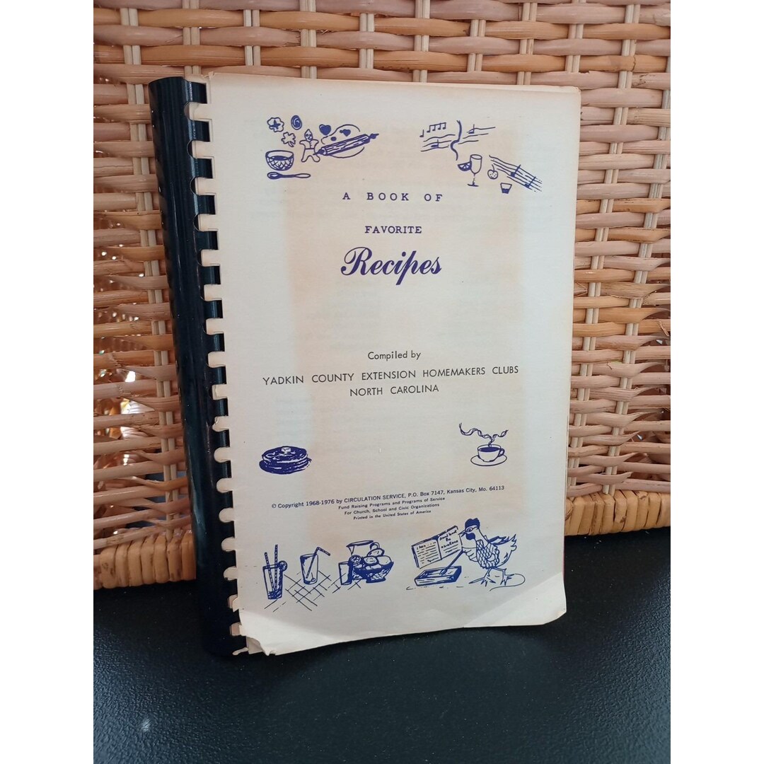 Yadkin County North Carolina Vintage Cookbook 1976 Extension Homemakers ...