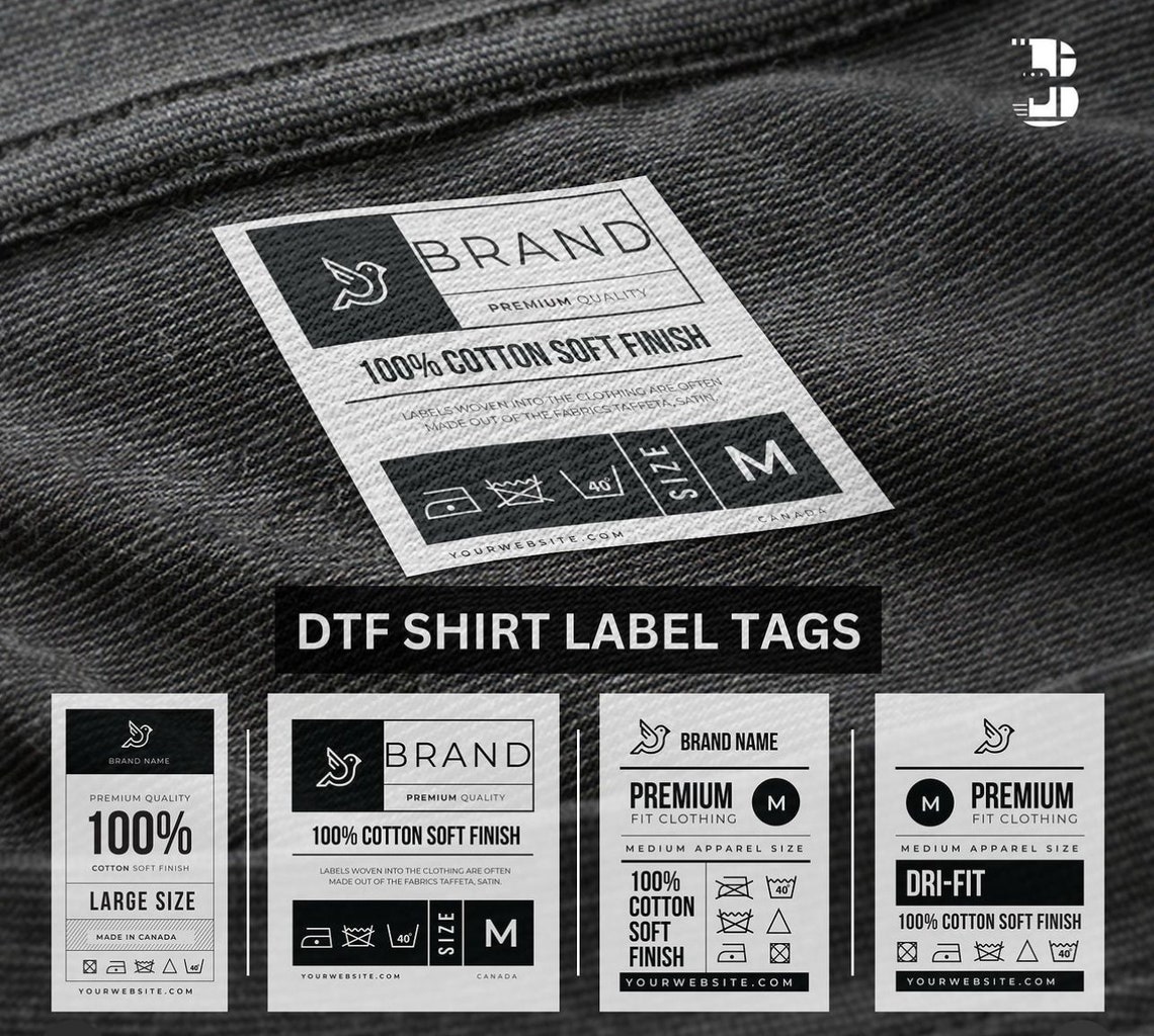 Full-color Iron-on Heat Transfer for Tagless Neck Label, Clothing ...