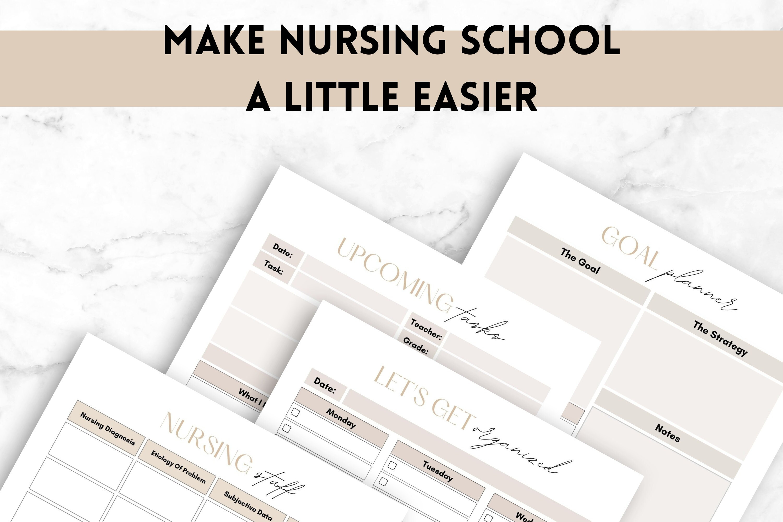 Nursing School Planner for Nurse Digital Planner Nursing Planner for ...