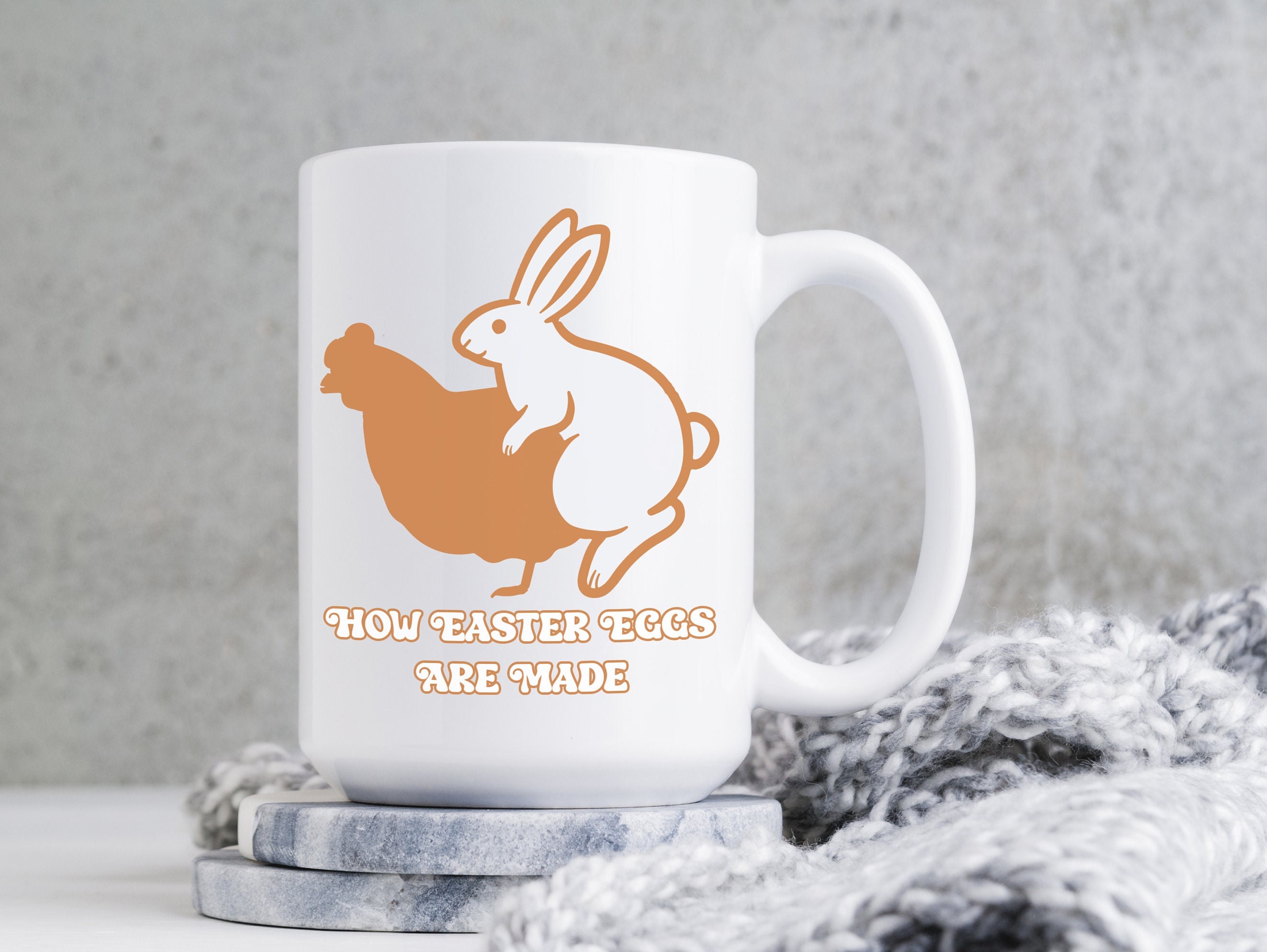 Bunny Mug Easter Gift for Easter Funny Mug 11oz Coffee Mug Funny Easter ...