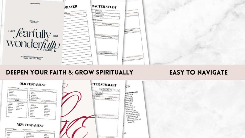 Bible Study Guide Printable Bible Notes Bible Chapter Summary Template ...