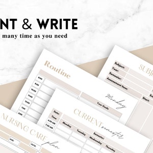 Nursing School Planner for Nurse Digital Planner Nursing Planner for ...