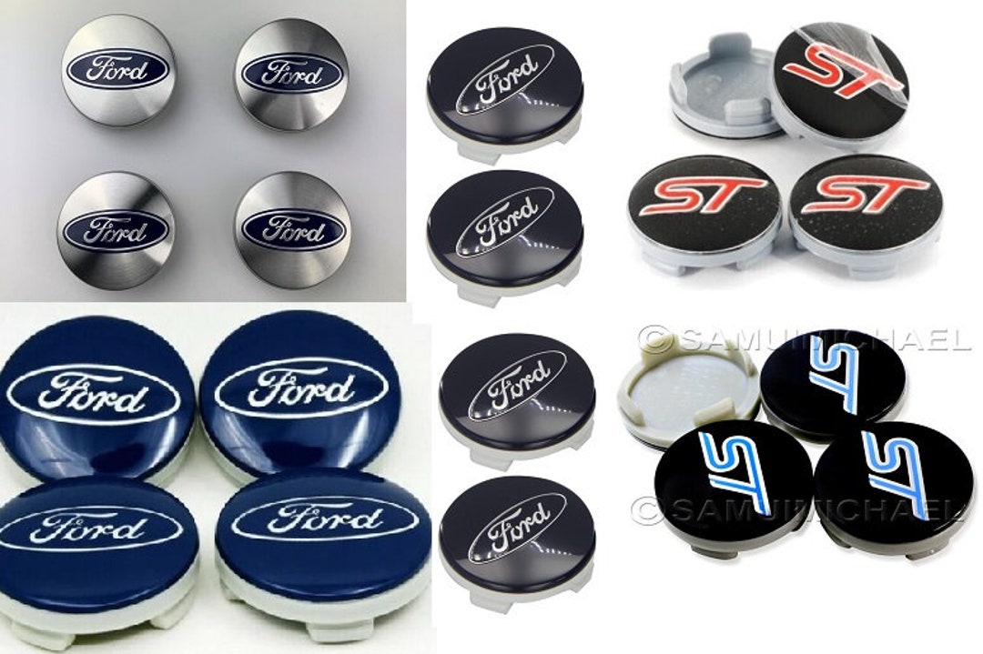 4 X 54mm Ford Alloy Wheel Centre Caps for Most Models Focus Fiesta KA ...
