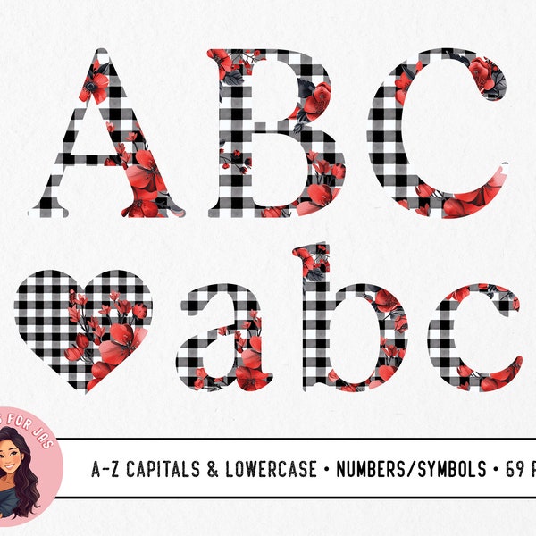 Gingham Alphabet - Etsy