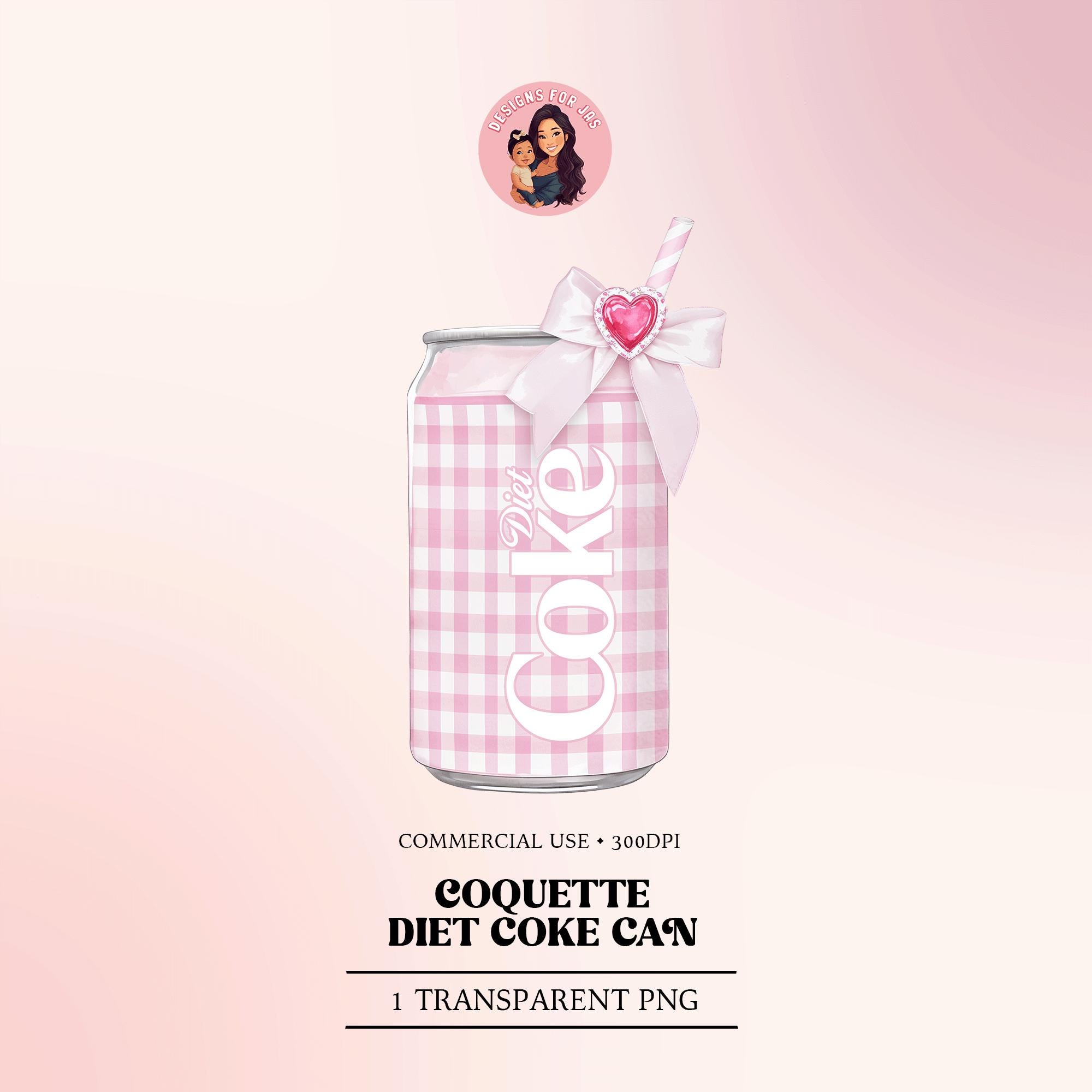 Coquette Coke PNG Coke Can With Bow Preppy Coquette Diet Coke PNG ...