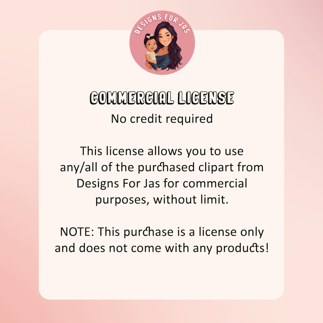 Commercial License: Unlimited Clipart Use - Designs for Jas - Etsy