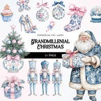 Nativity Watercolor Frame Clip Art // Preppy // Grand Millennial ...