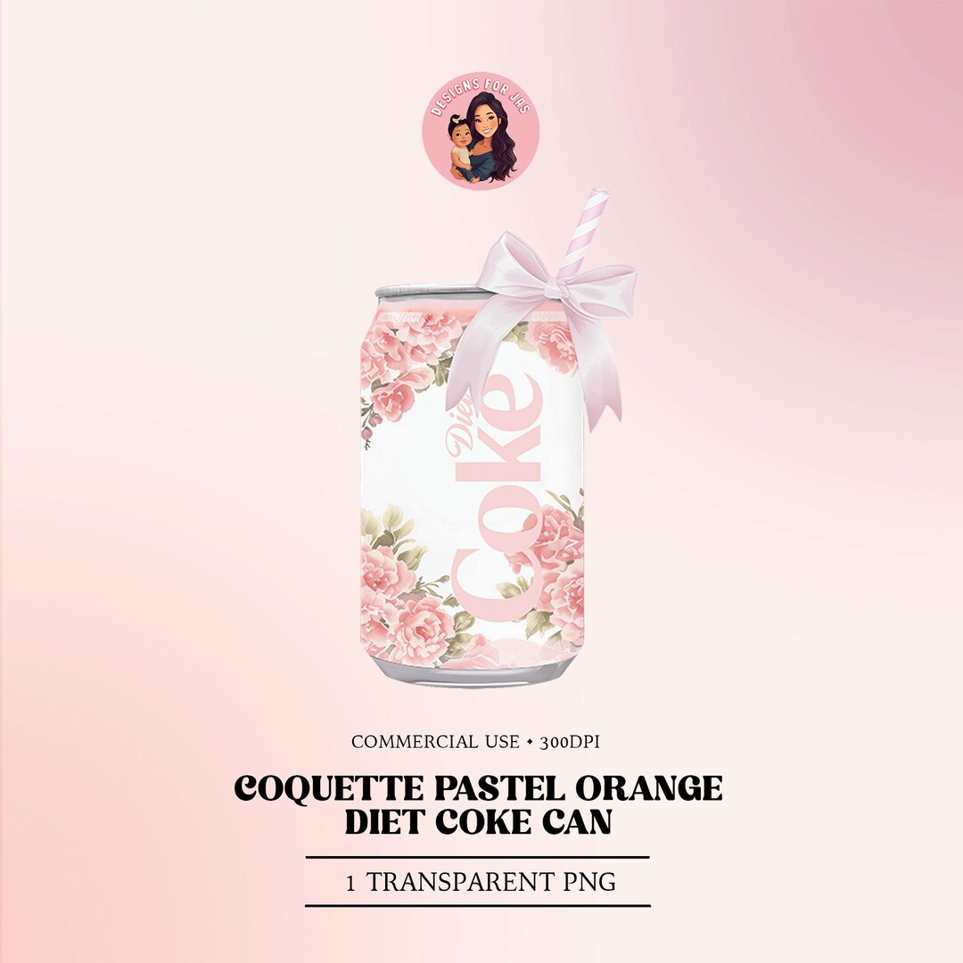 Coquette Diet Coke Can PNG: Pastel Floral Design (digital Download) - Etsy