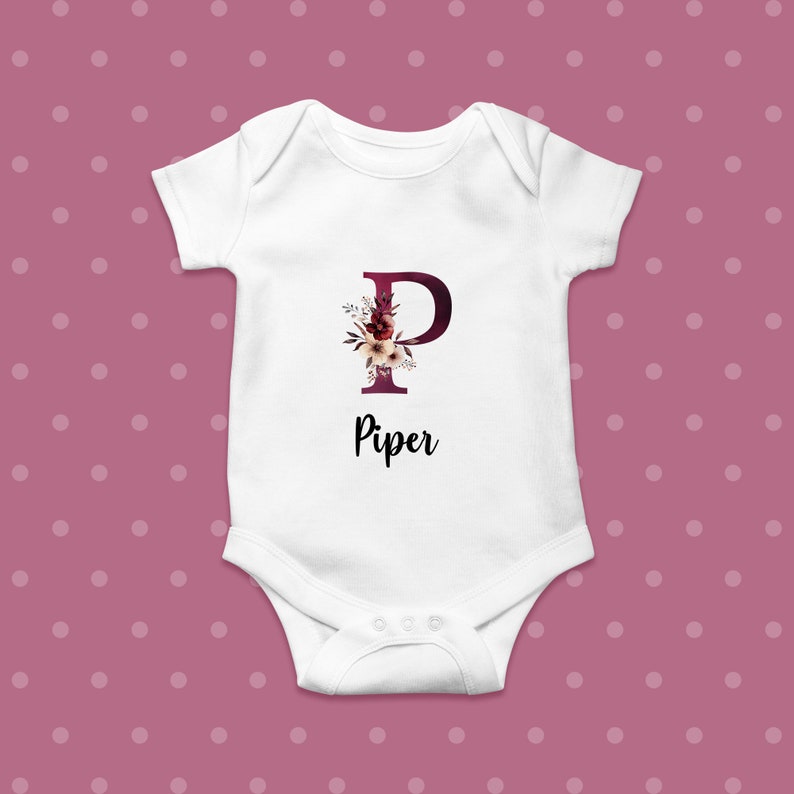 Burgundy Floral Alphabet & Numbers Clipart, Watercolor Floral Alphabet ...