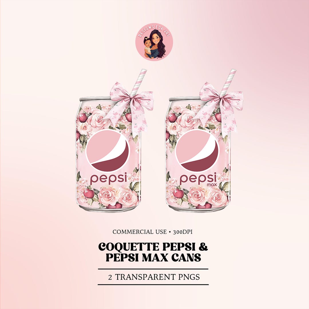 Coquette Pepsi & Pepsi Max Can PNG Pepsi PNG Pepsi Soda Can With Bow ...