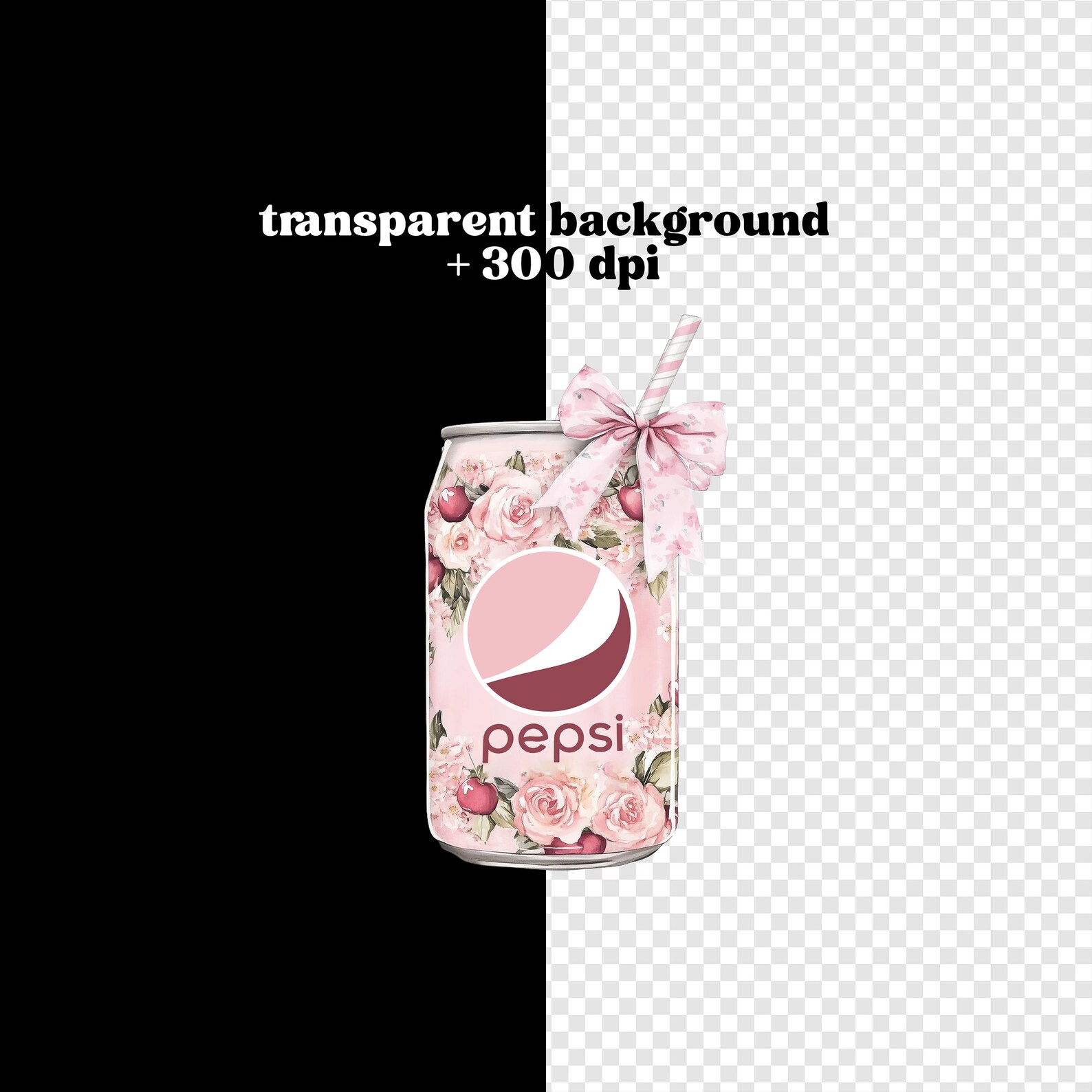 Coquette Pepsi Can PNG Bundle: Pastel Pink Soda Clip Art (digital ...